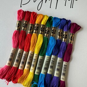 10 Palette DMC Brand Embroidery Cross Stitch Floss Set - Etsy