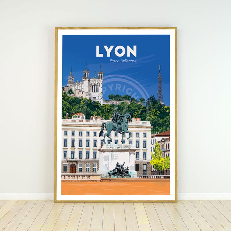 Lyon poster - Etsy France