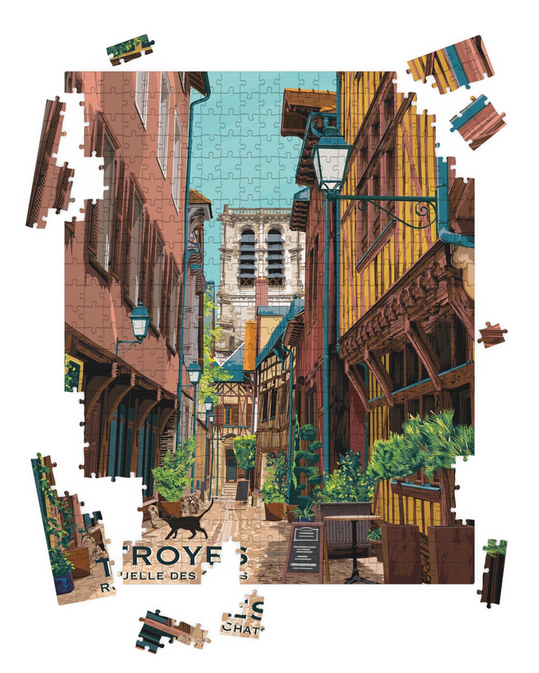 Troyes Puzzle - the Cat Alley - Etsy