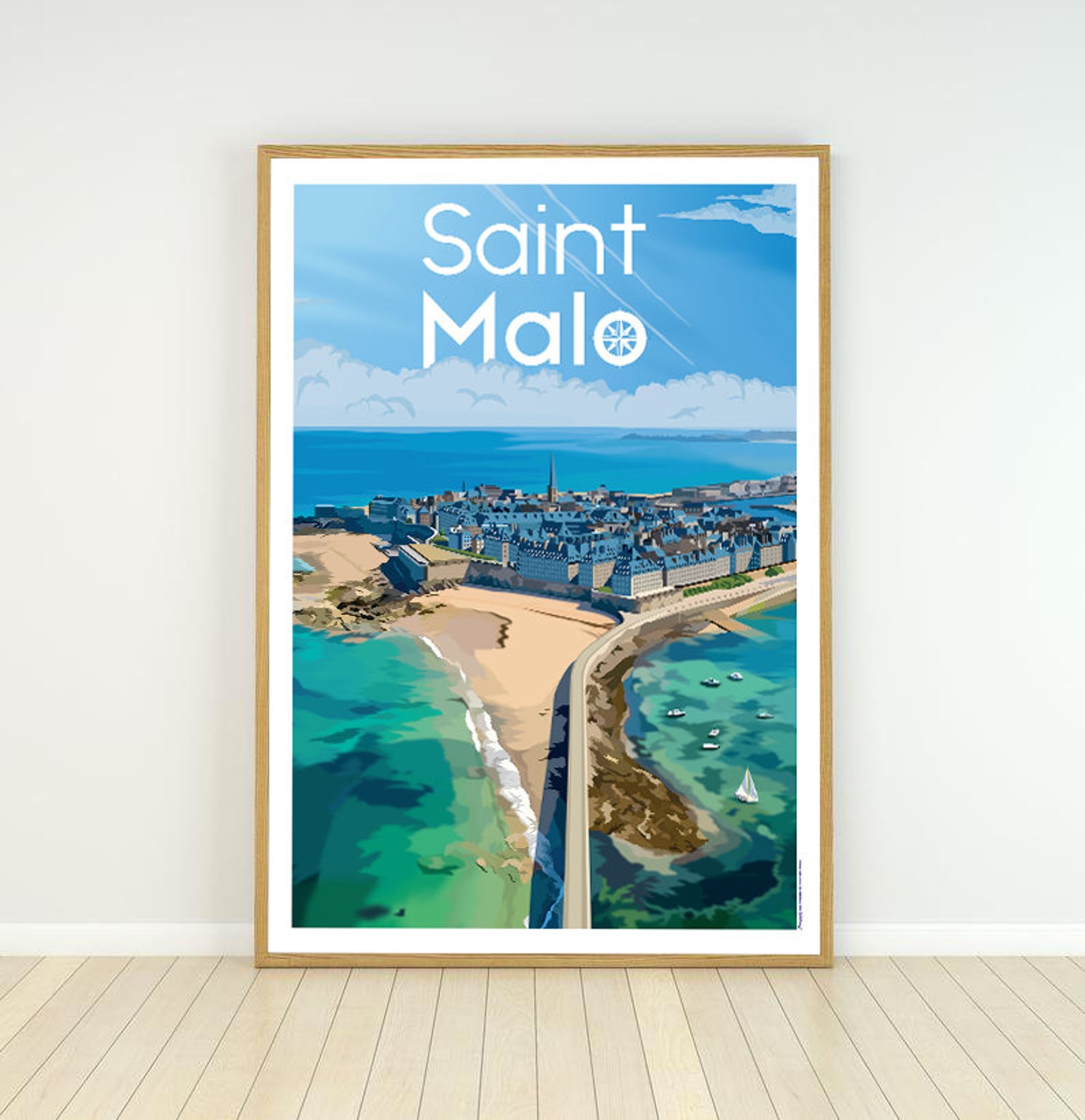 Poster of the City of Saint-malo - Etsy