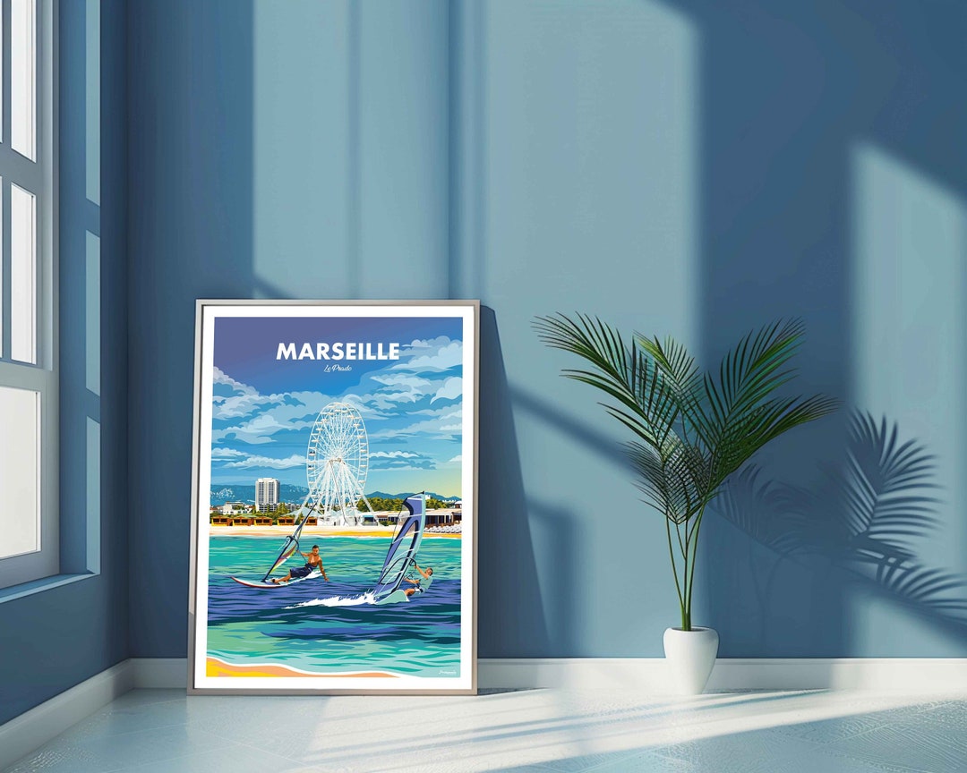 Marseille Poster - Le Prado - Etsy