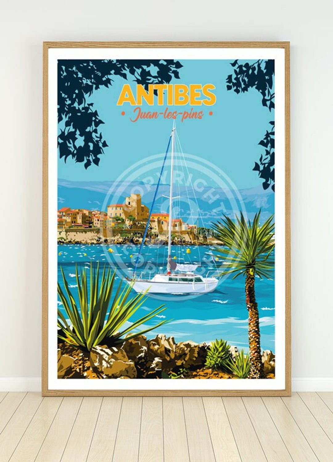 Affiche de Antibes - Etsy France