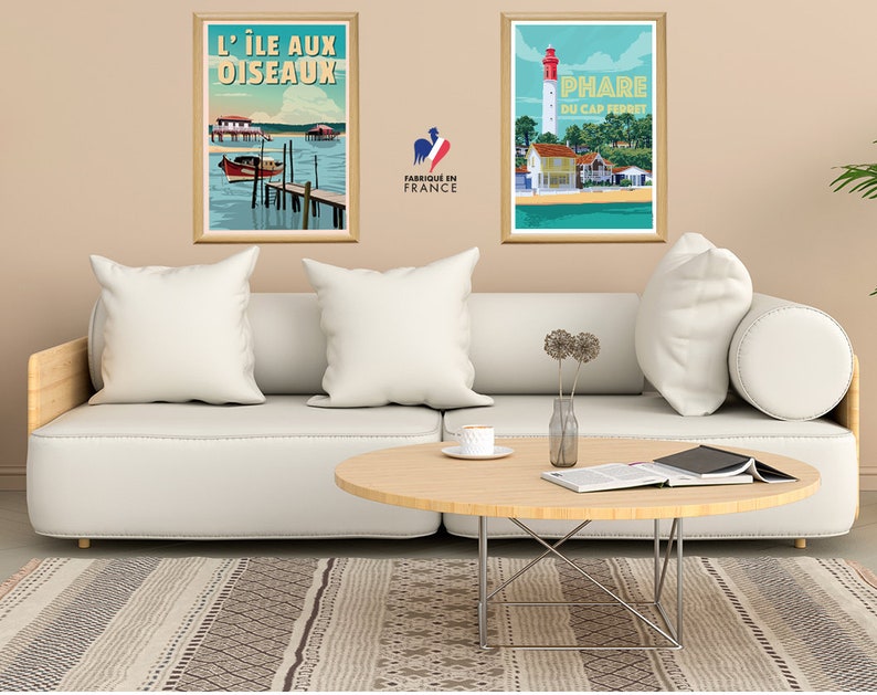 Affiche du bassin d'Arcachon Le Phare du Cap Ferret - Etsy France