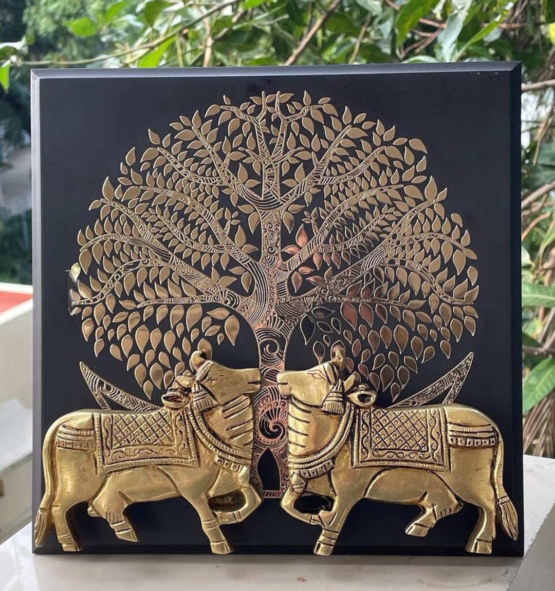 Tree of Life With Brass Cows - Etsy