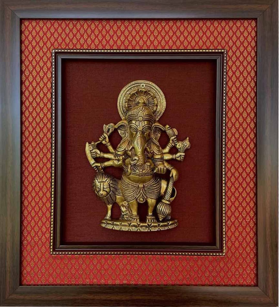 Kan Drishti Vinayagar (kannu Dishti Ganapati) Brass Idol Framed on Raw ...