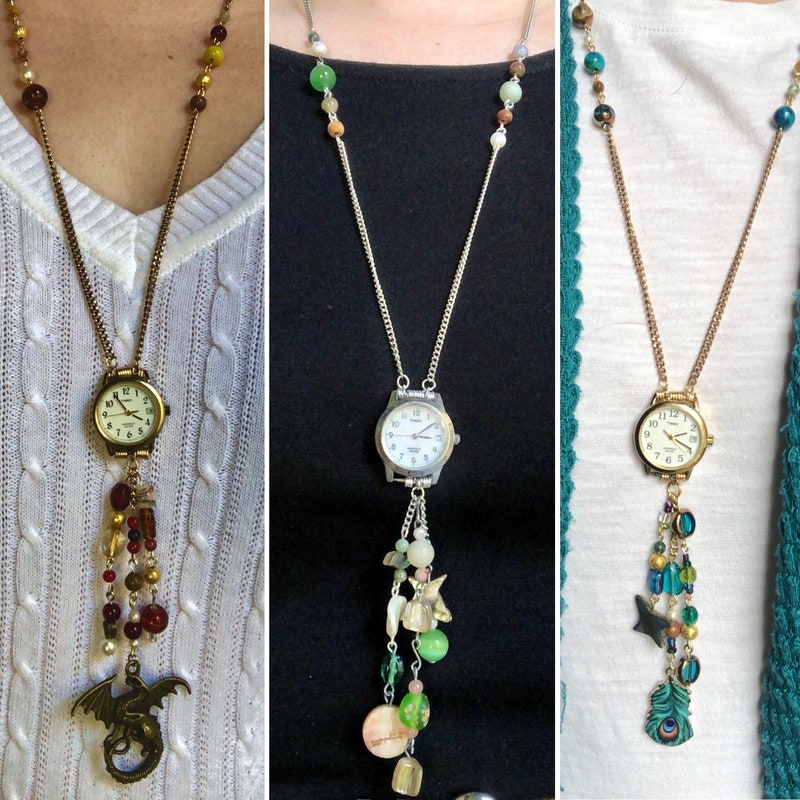 Clock Necklace - Etsy