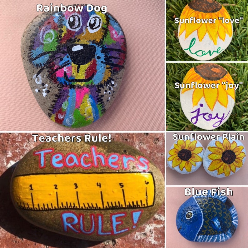 Painted Rocks, Garden Decor, Inspirational Rocks, Kindness Rocks - Etsy