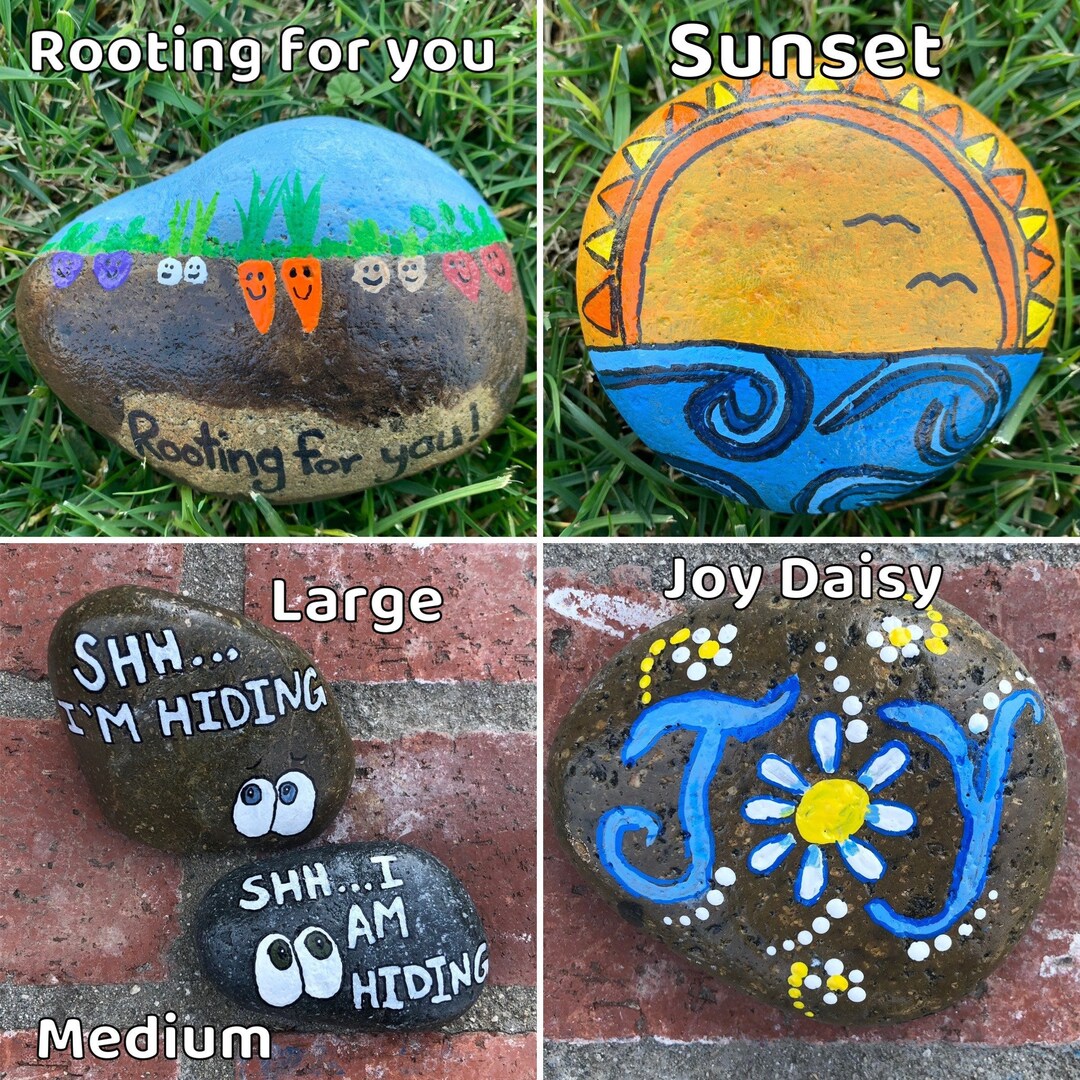 Painted Rocks Garden Decor Inspirational Rocks Kindness - Etsy