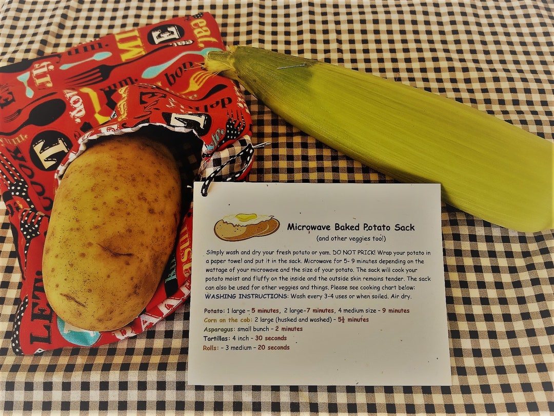 Microwave Baked Potato Sack, Vegetable Microwave Pouch - Etsy