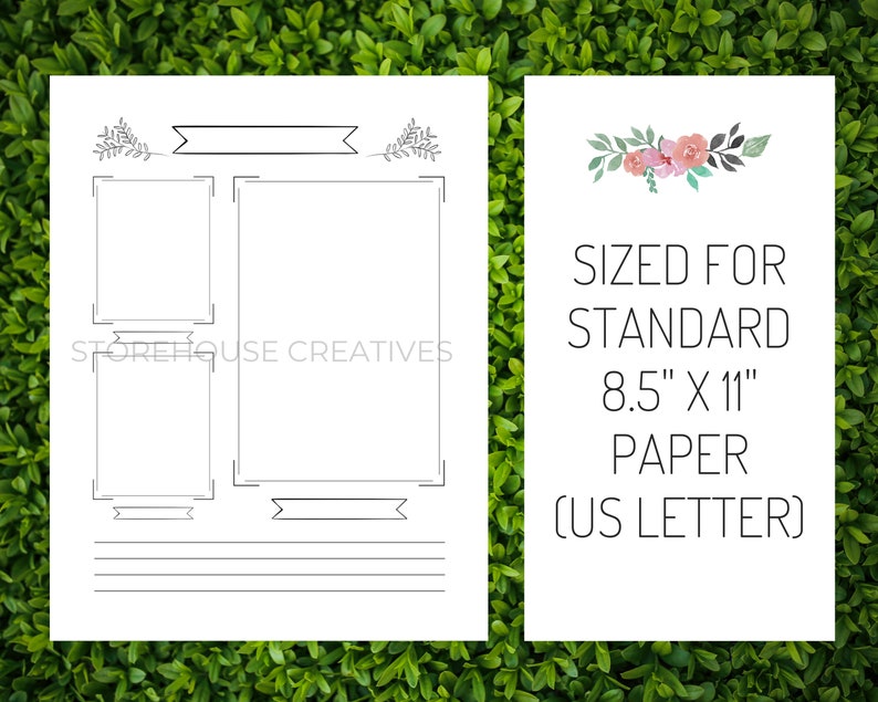 Printable Notebooking Pages - Etsy