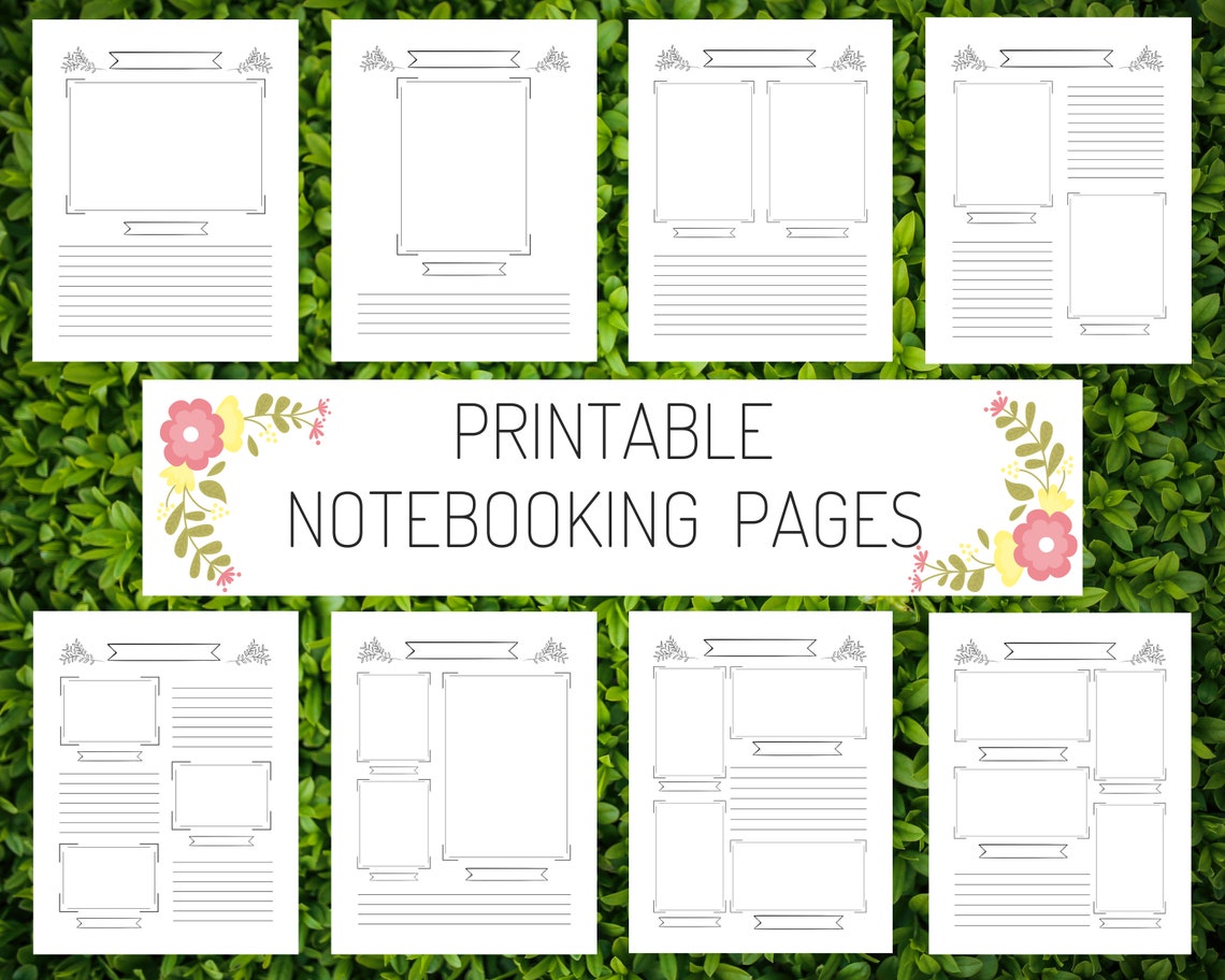 Printable Notebooking Pages - Etsy