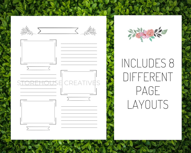 Printable Notebooking Pages - Etsy