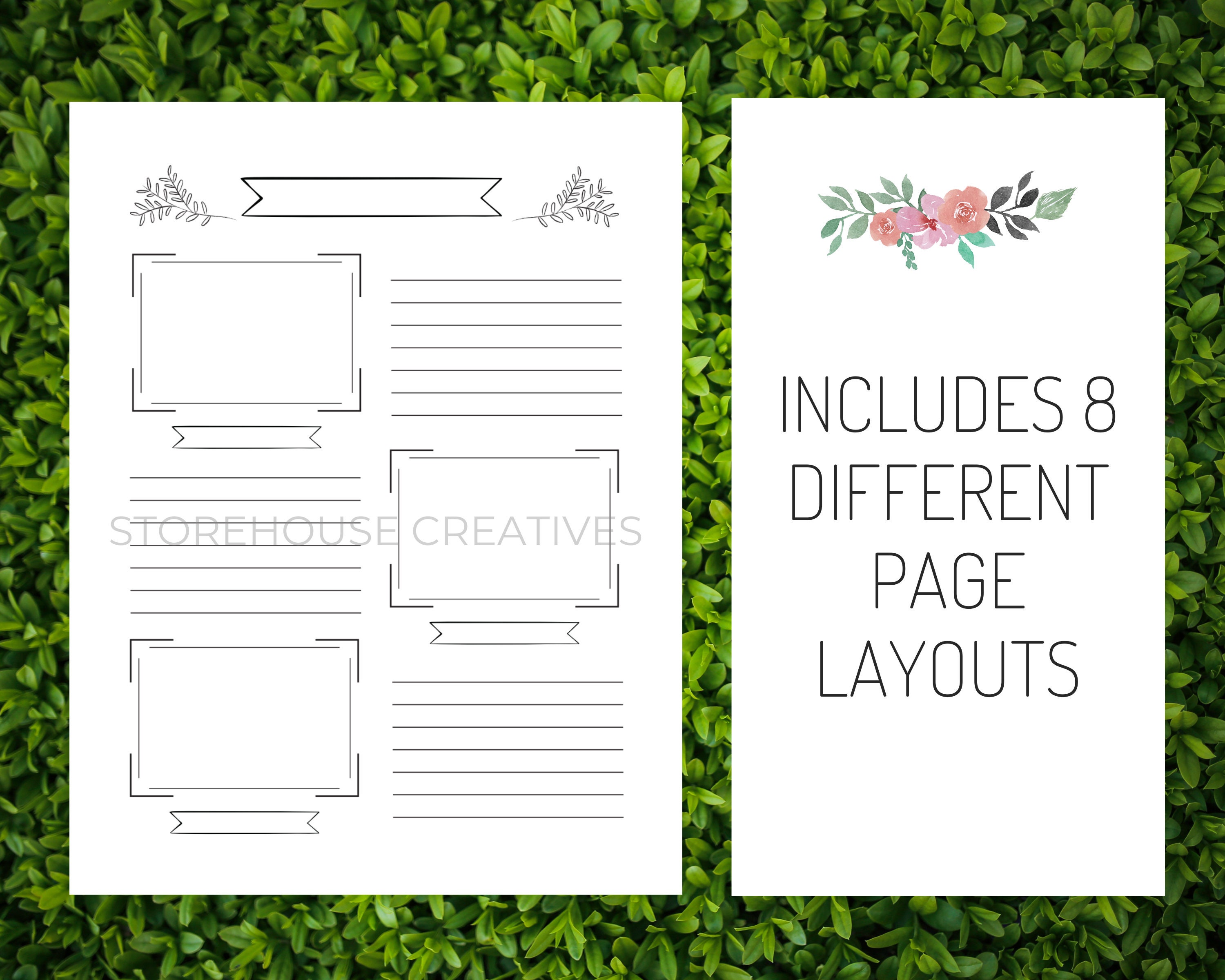 Printable Notebooking Pages - Etsy