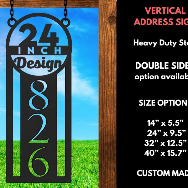 Vertical Address Plaque - Etsy