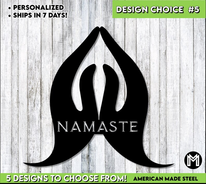 Namaste Garden Sign Namaste Sign Metal Namesta Sign - Etsy