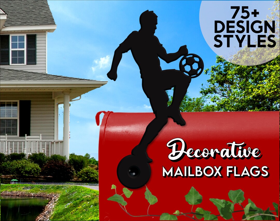 Mailbox Flag Soccer Player Sports Mailbox Flag Decor - Etsy