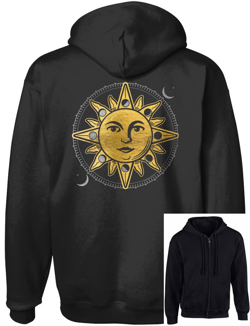 Sun in Splendour - Phases of the Moon - Men's/unisex Hoodie, Gold ...