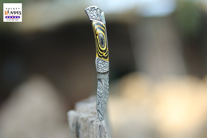 Damascus Folding Knife Handmade Damascus Steel Folding Knive | Etsy