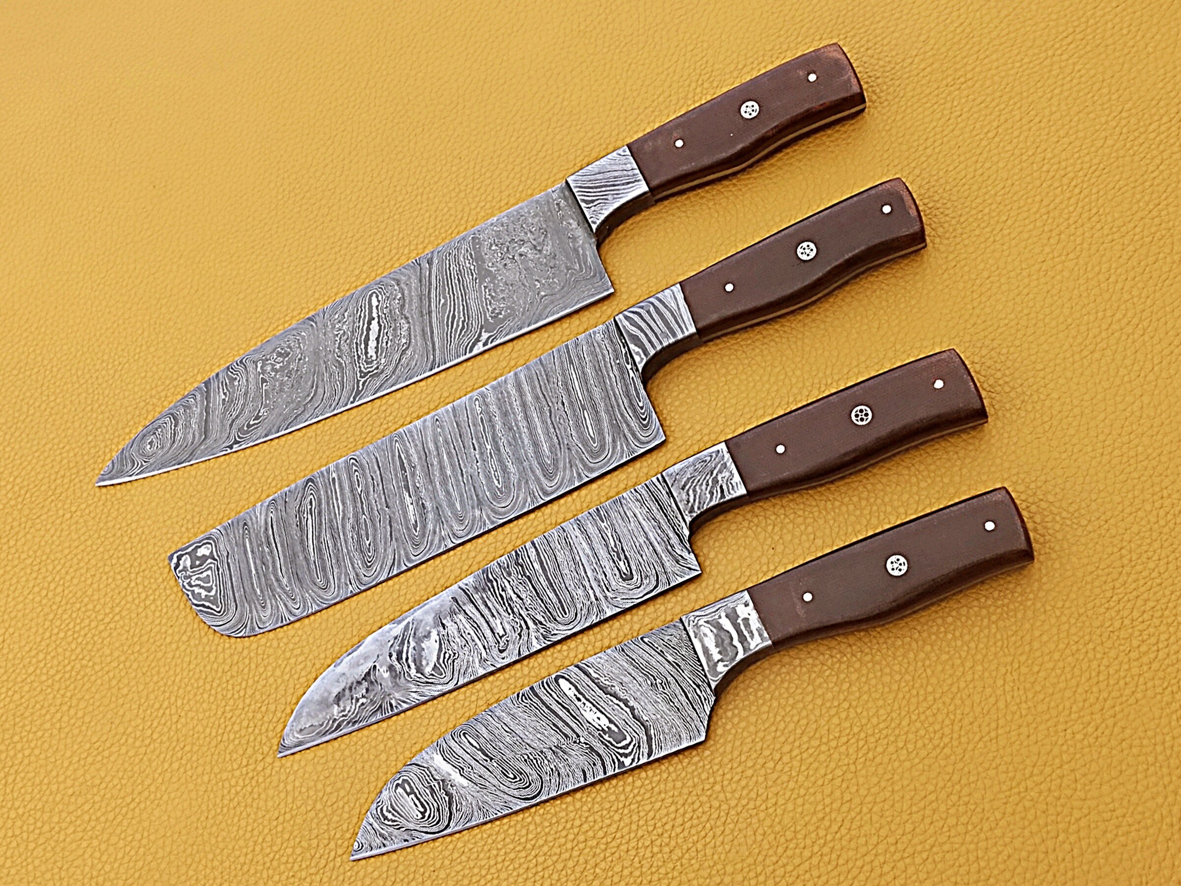 Handgemachtes Damaskus KochMesser 4er Set Grillmesser - Etsy