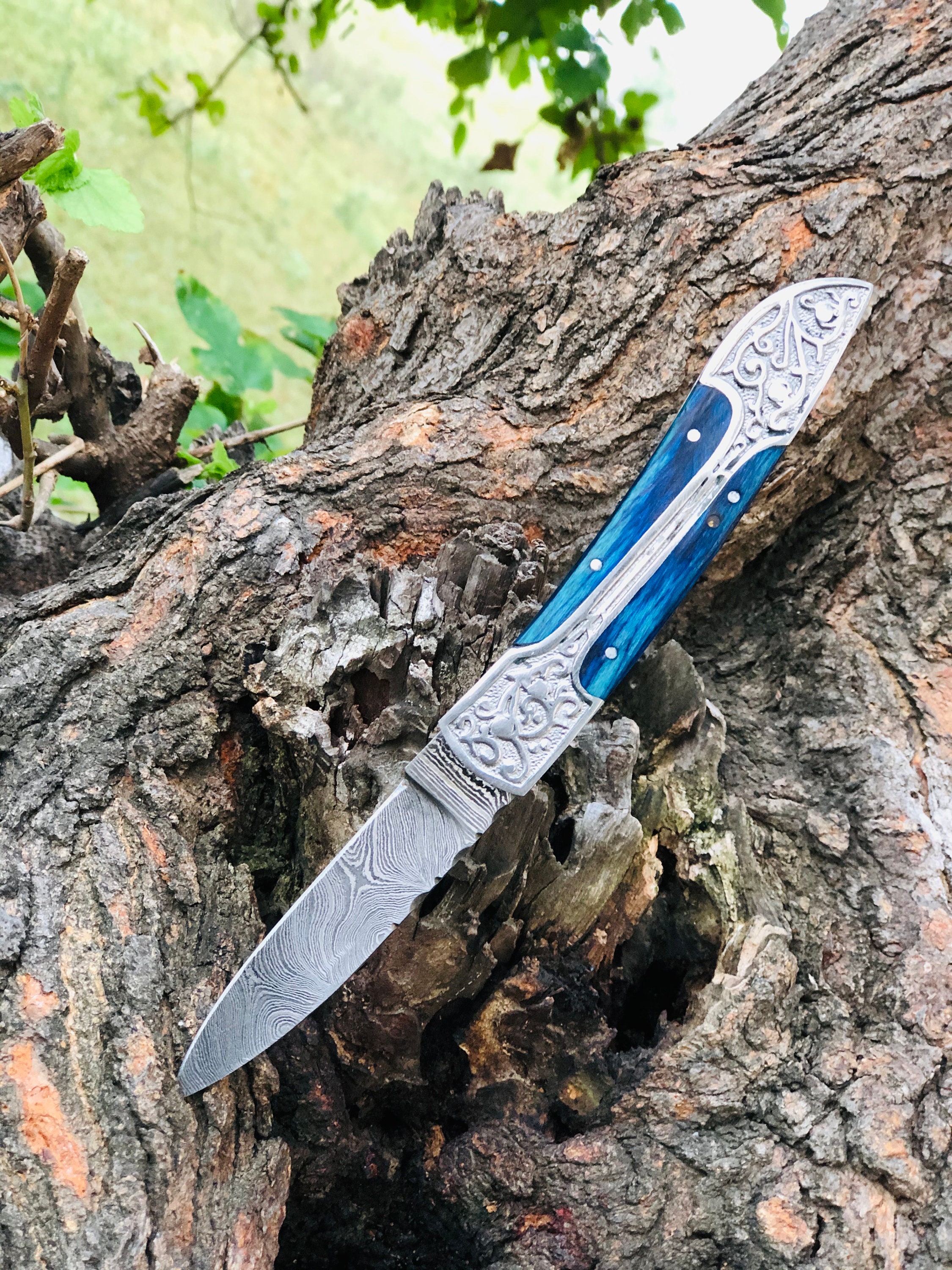 Damascus Folding Knife Handmade Damascus Steel Folding Knife - Etsy