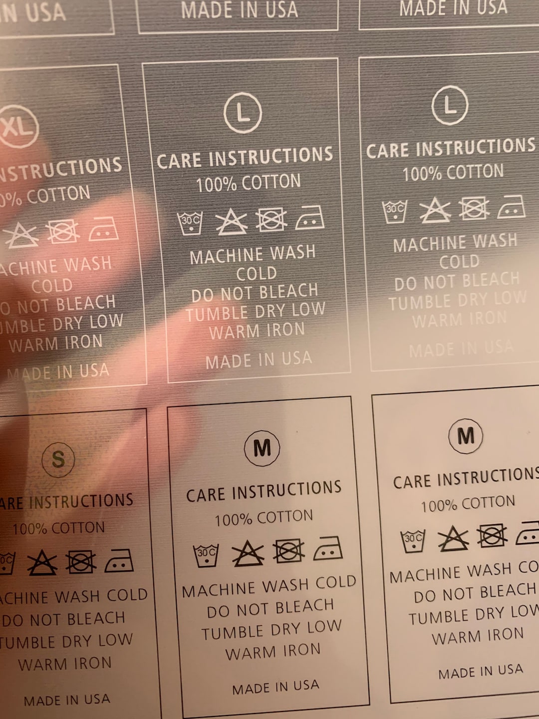 100 Tagless Clothing Labels Heat Transfer White Toner - Etsy