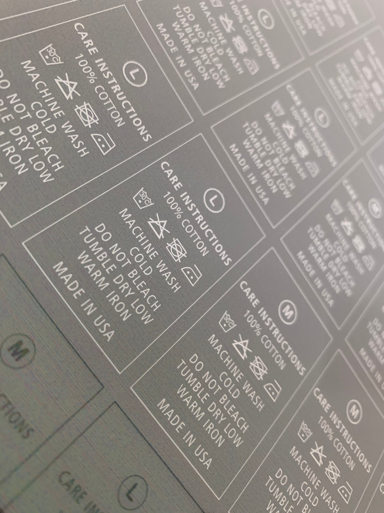 100 Tagless Clothing Labels Heat Transfer White Toner - Etsy