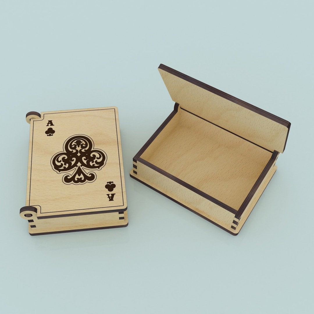Laser Cut Poker Playing Cards Box Laser Cut Glowforge Laser Cnc Cut Svg ...