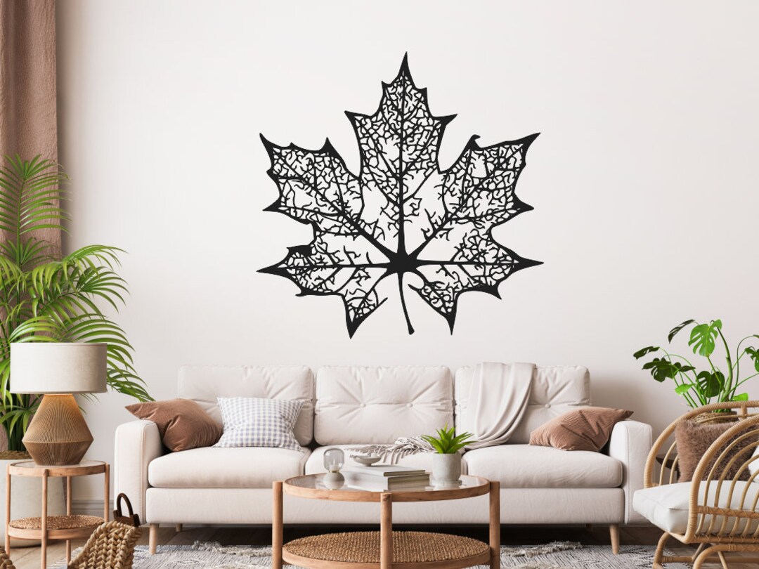 Leaf Svg Flowers Laser Cut Dxf Files Wall Sticker Engraving Decal ...
