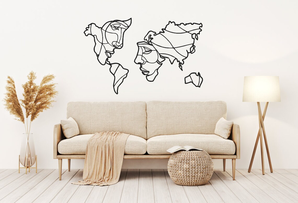 World, World Map Face Digital Vector Download Laser Cnc Cut Svg Dxf Pdf ...