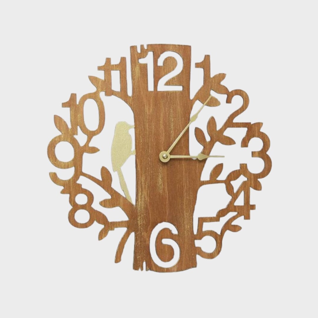 Laser Cut Wooden Wall Clock CDR File Glowforge Laser Cnc Cut Svg Dxf ...
