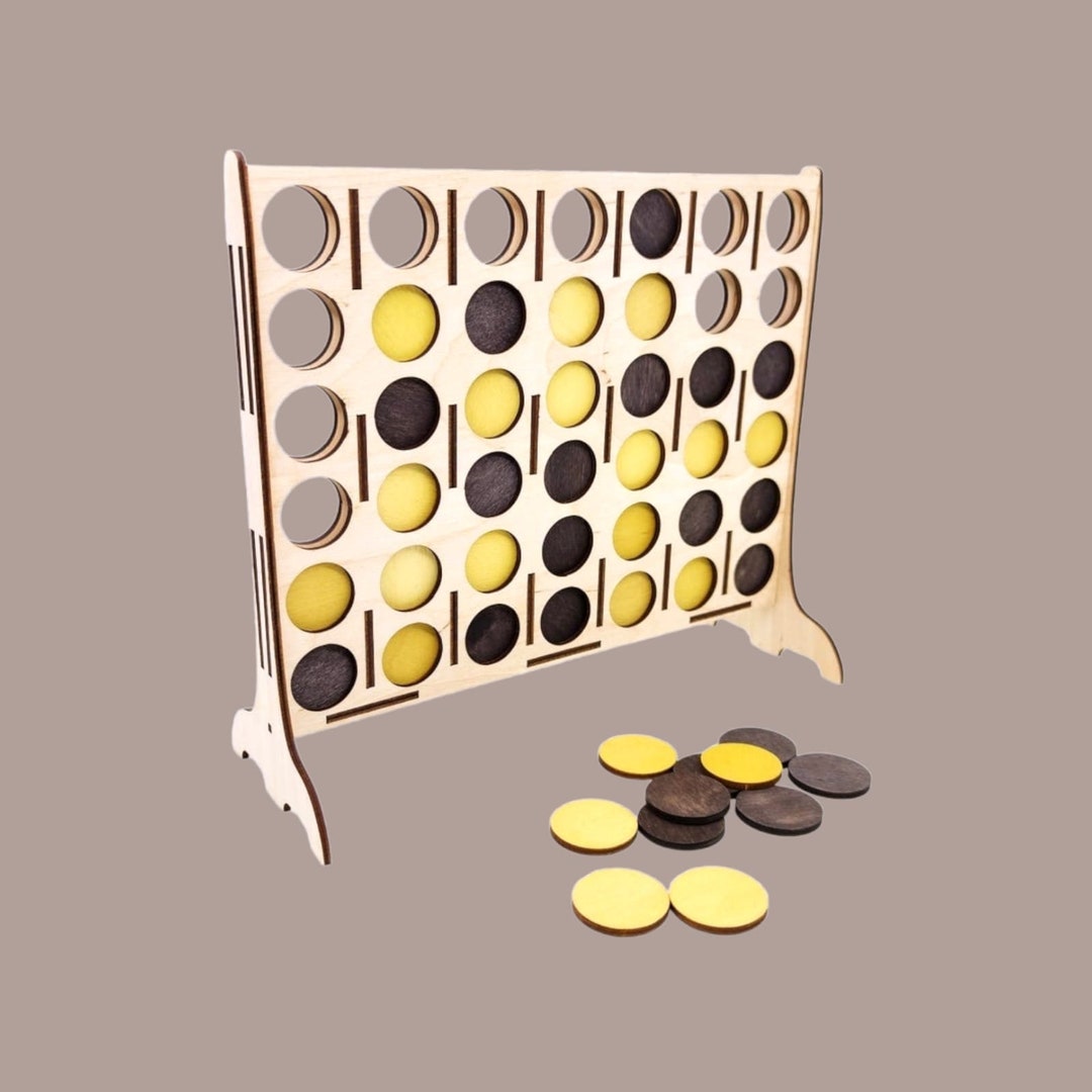 Connect Four Board Game Glowforge Laser Cnc Cut Svg Dxf Pdf Eps Cdr ...