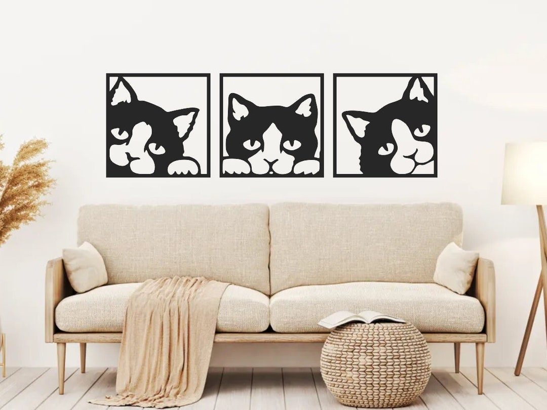 Cat, Kitten Digital Vector Download Laser Cnc Cut Svg Dxf Pdf Cdr Files ...