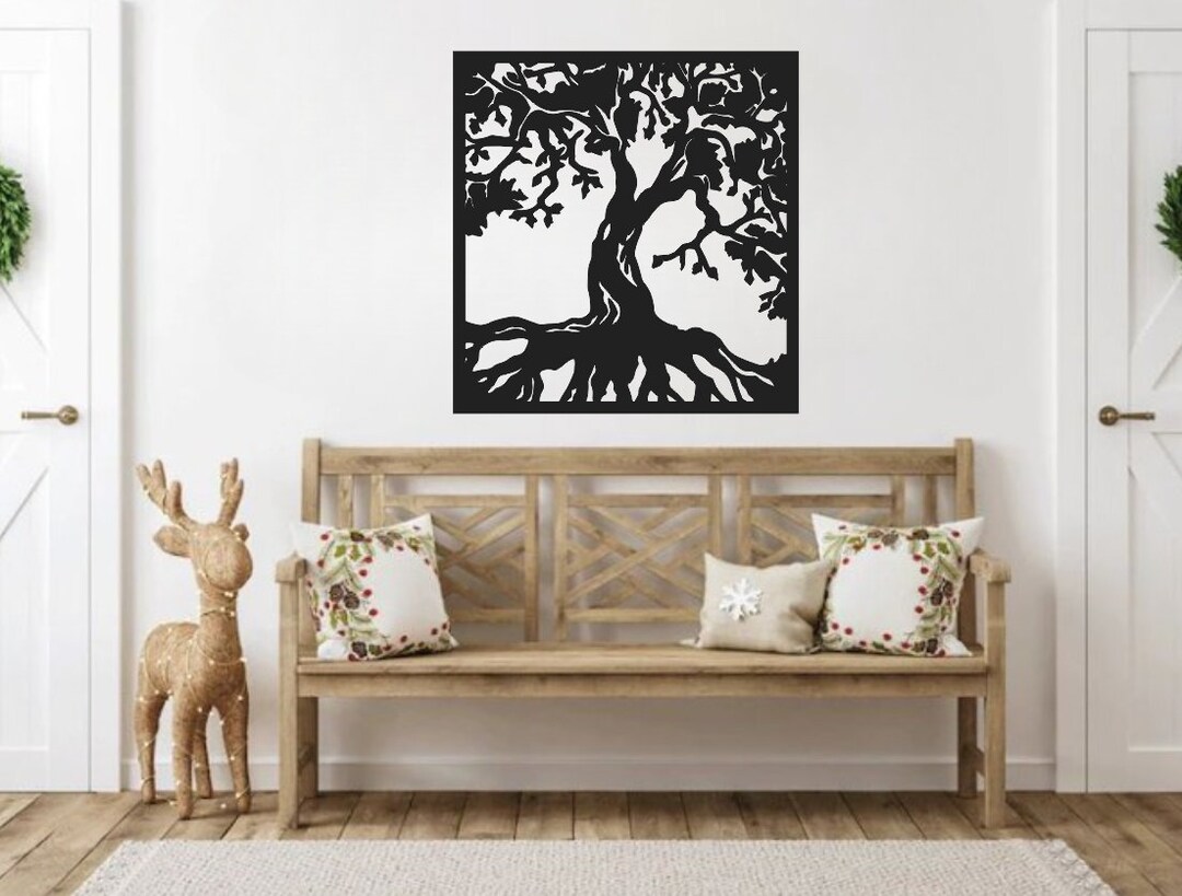 Tree Wall Panel Design Glowforge Digital Vector Download Laser Cnc Cut ...