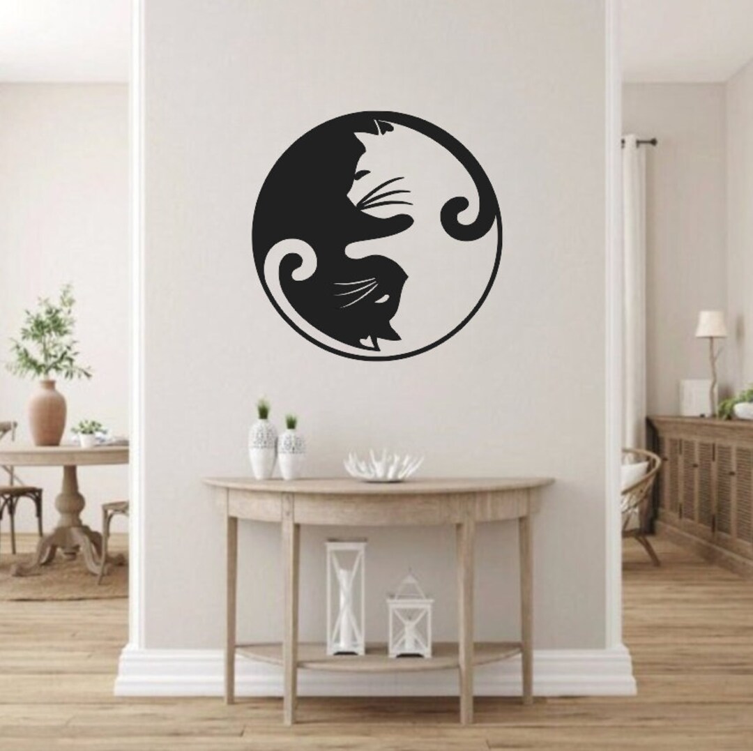 Cat Design Laser Cut Svg Dxf Files Wall Sticker Engraving Decal ...