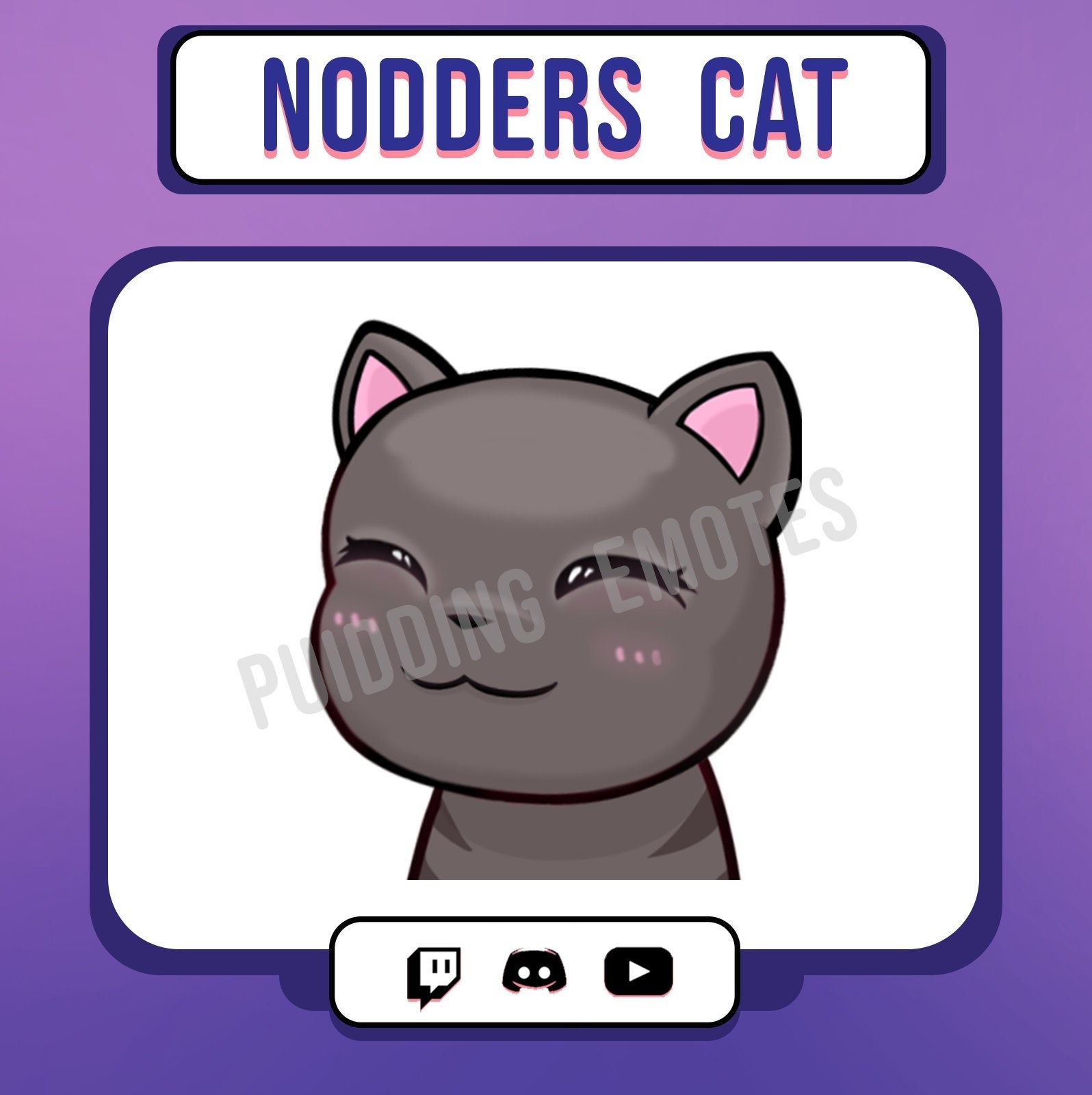 Animated Nodders Cat Gray [ Twitch/discord Ready ] - Etsy
