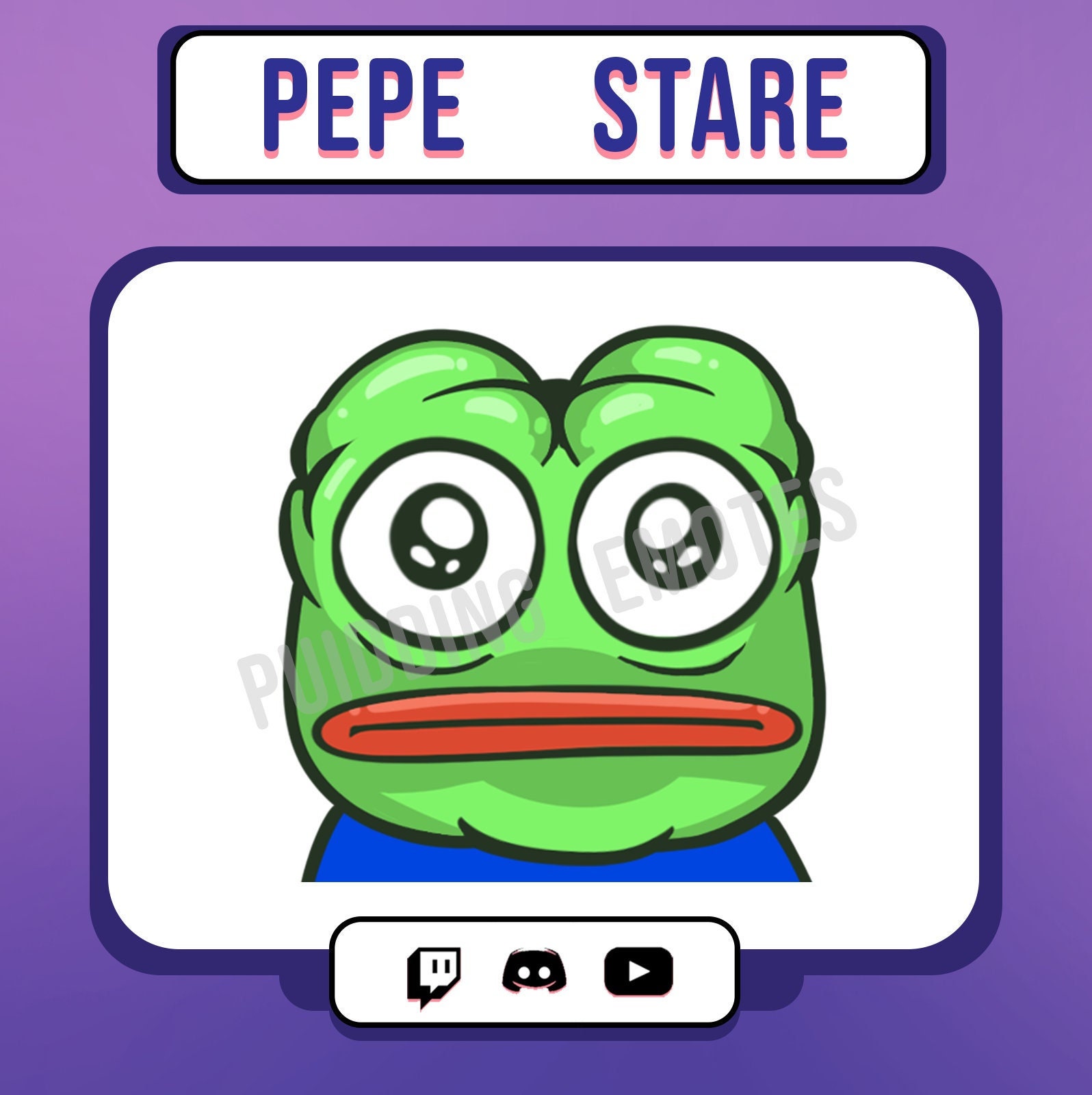 Animated Pepe Stare twitch/discord Ready - Etsy