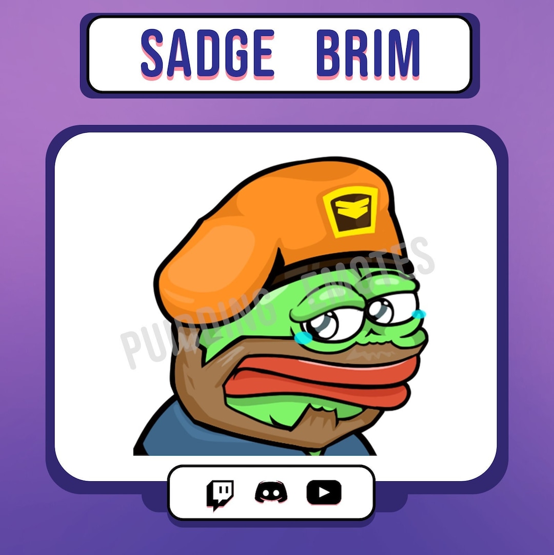 Animado Sadge Brim Emote Twitch/Discord Ready - Etsy México