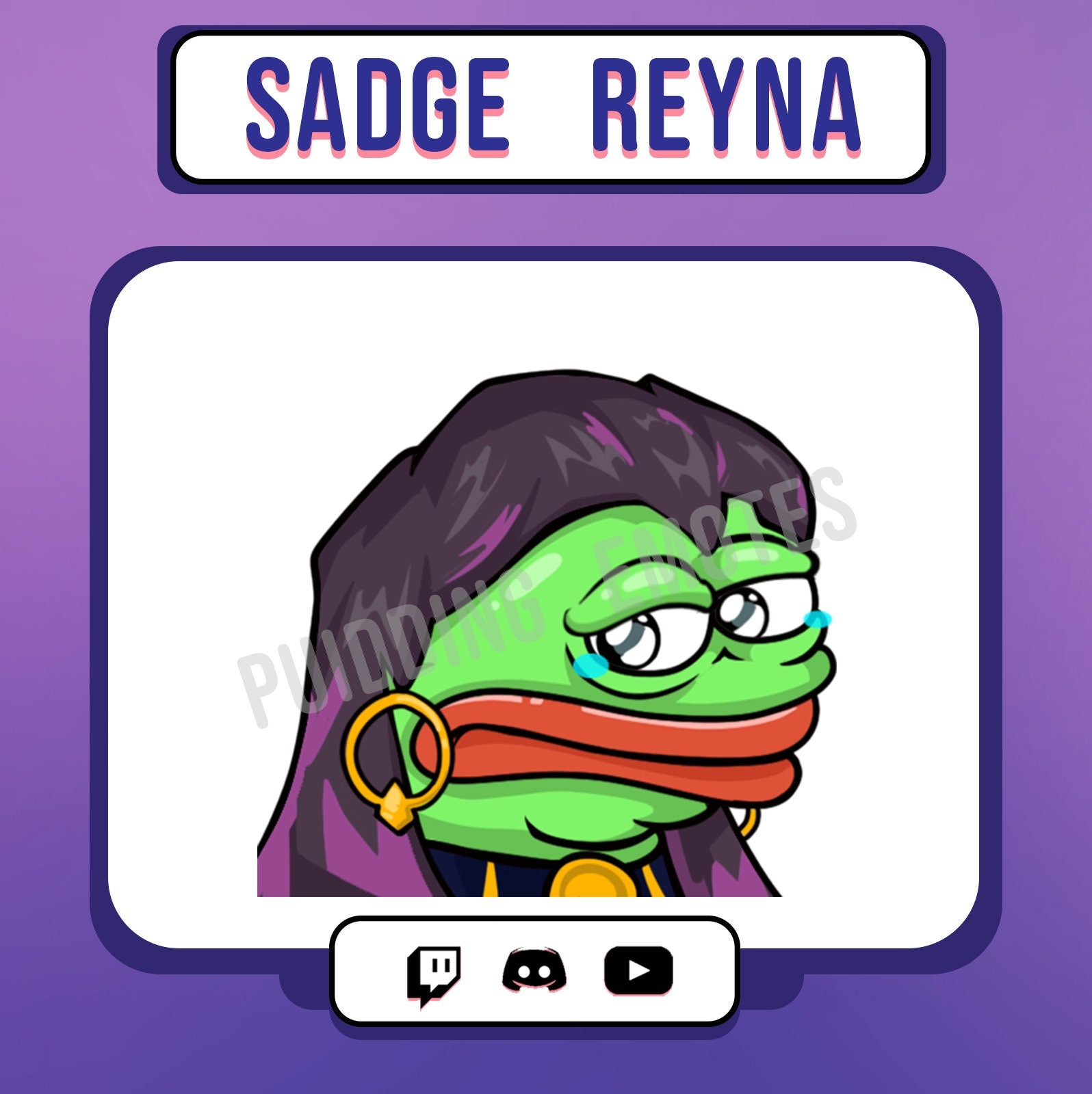 Animated Sadge Reyna Emote [ Twitch/discord Ready ] - Etsy