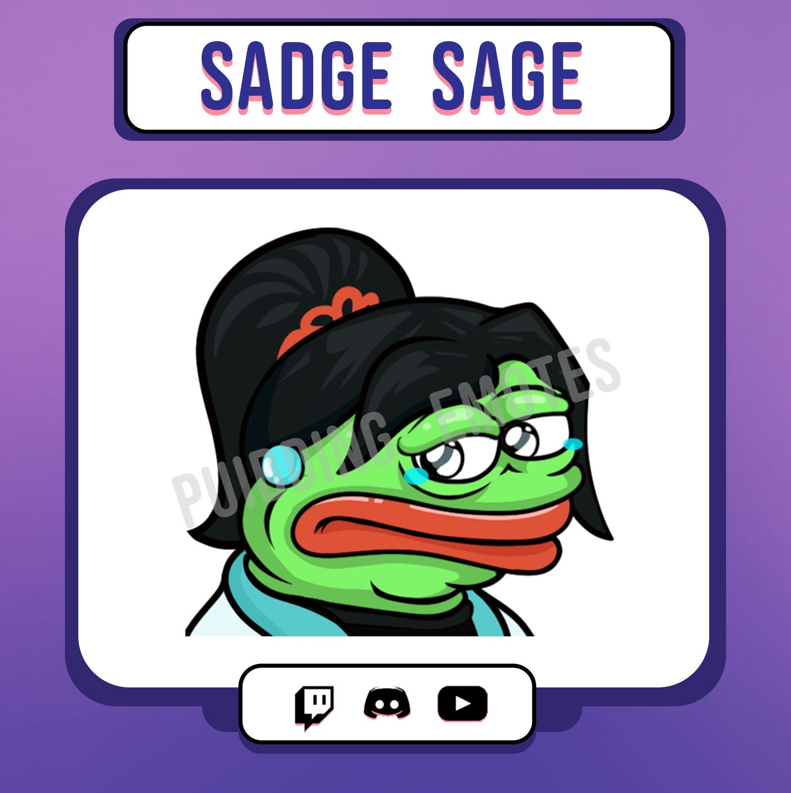 Sadge Sage Emote animado Twitch/Discord Ready - Etsy México