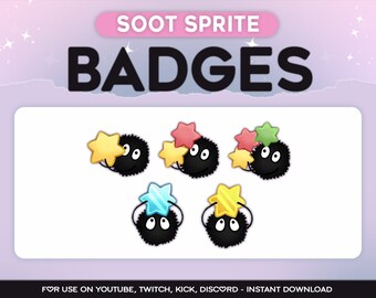 Ghibli Soot Sprite Sub/bit Badges for Twitch/youtube Studio Ghibli ...
