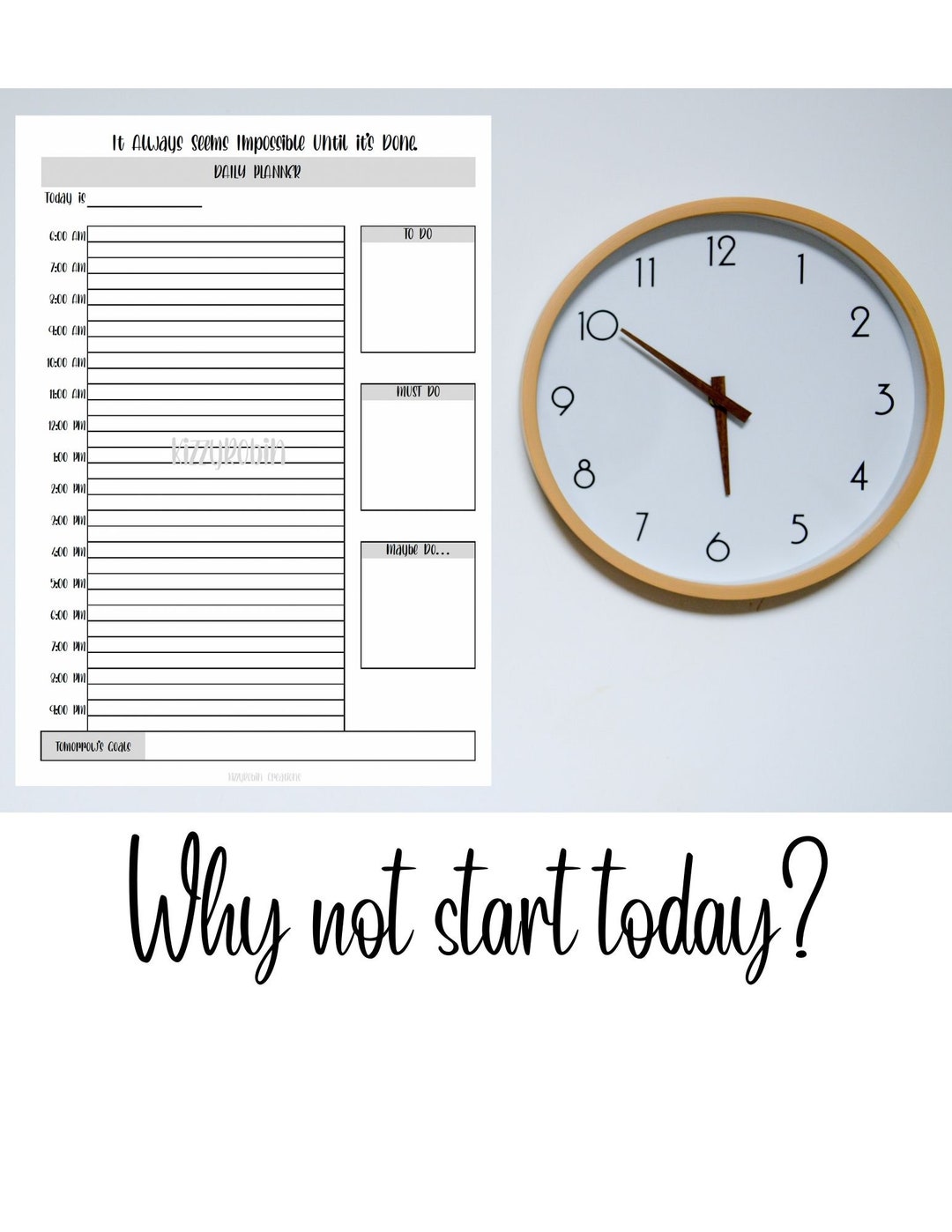 Daily Planner| Time Management| Time Tracker| Daily Tracker| Time ...