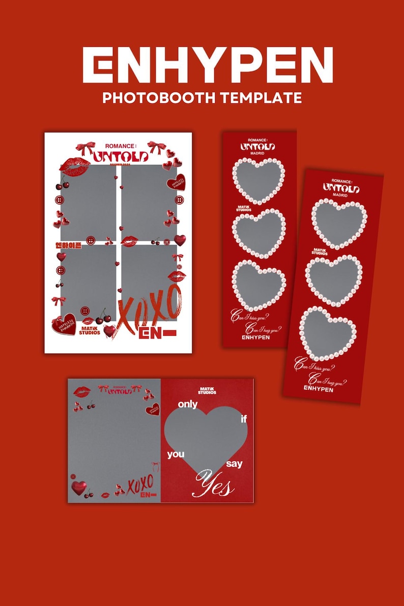 ENHYPEN Photobooth Frames – Editable Canva Template | K-pop Photobooth ...