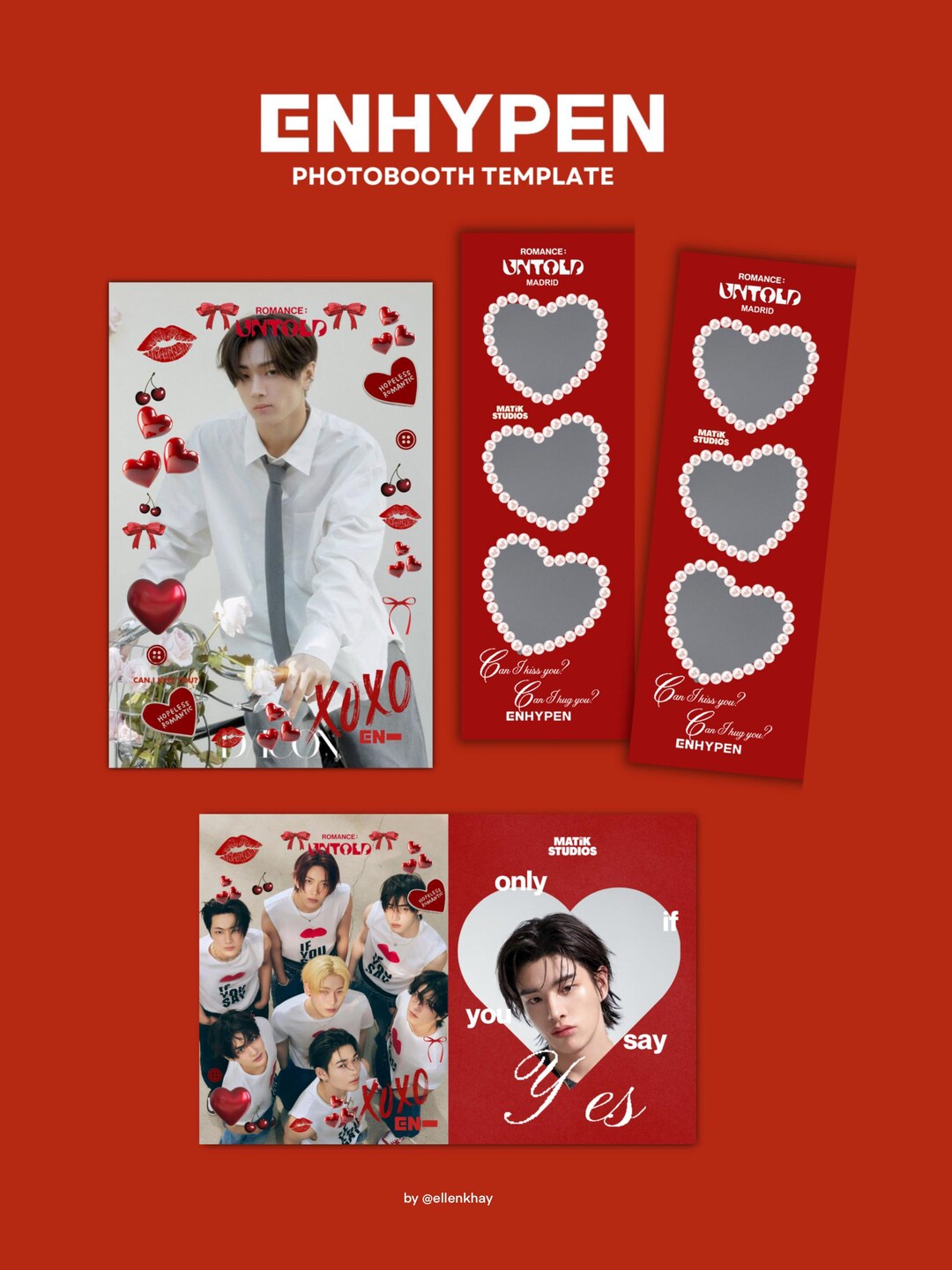 ENHYPEN Photobooth Frames – Editable Canva Template | K-pop Photobooth ...