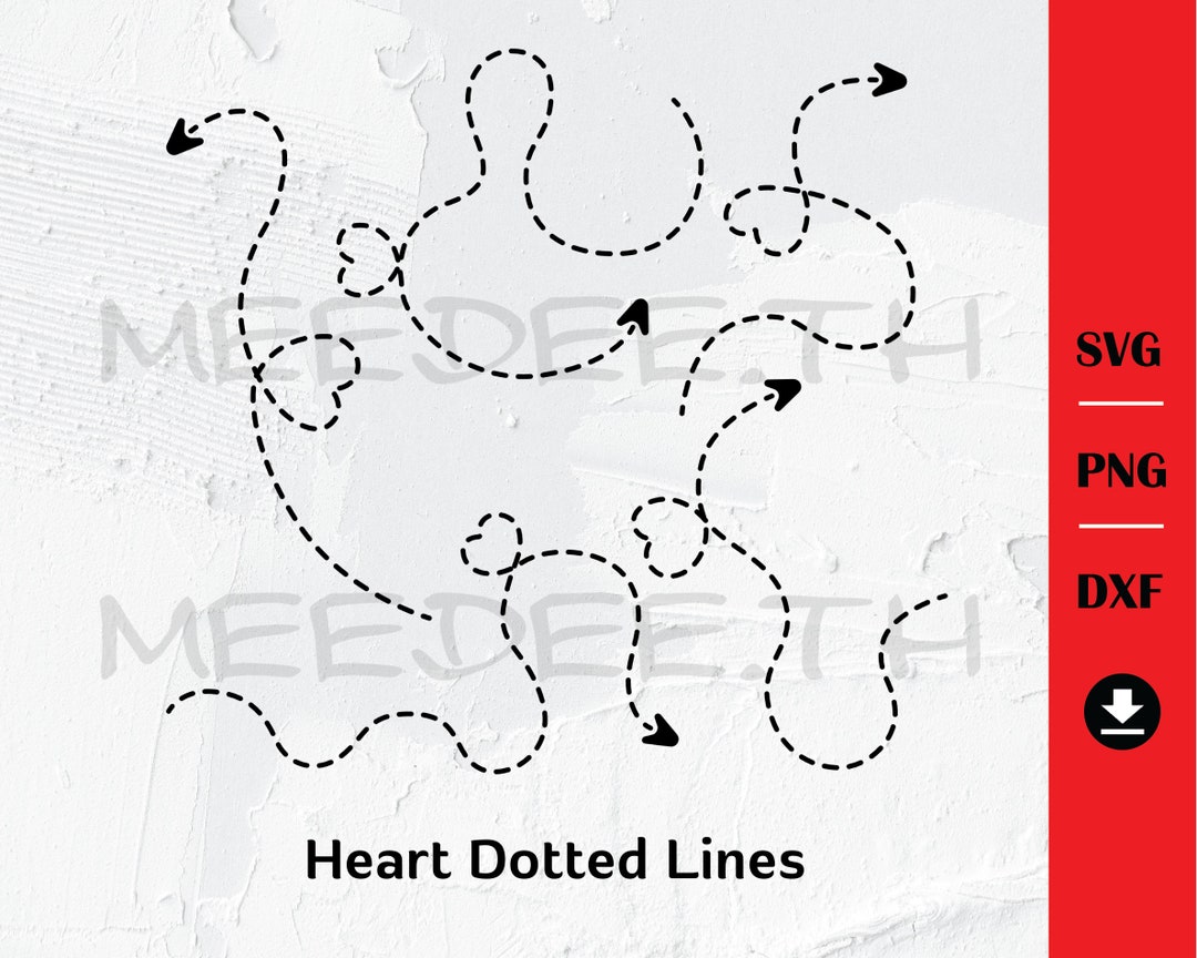Heart Dotted Lines SVG | Instant Download for Cricut Design Space - Etsy