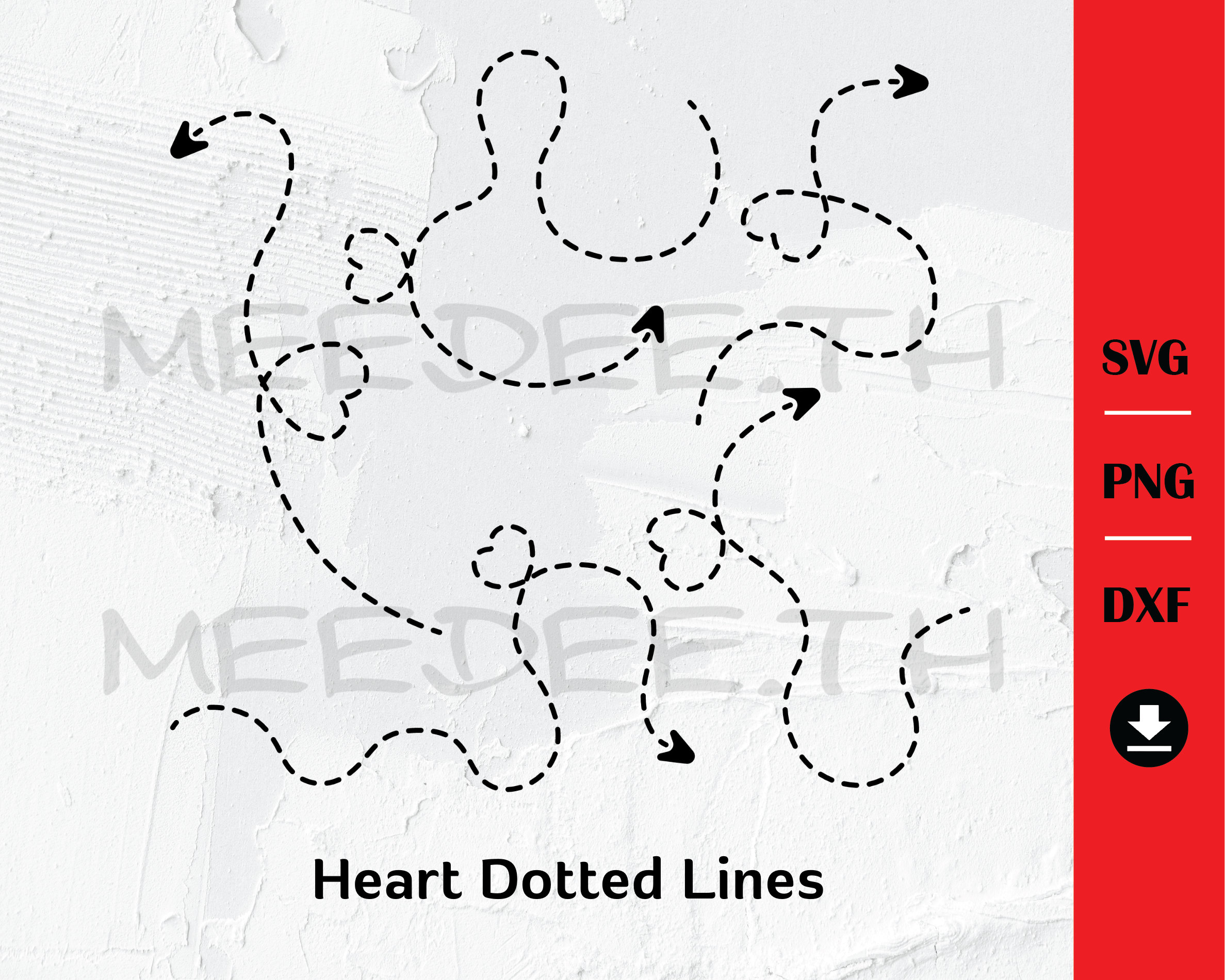 Heart Dotted Lines SVG | Instant Download for Cricut Design Space - Etsy