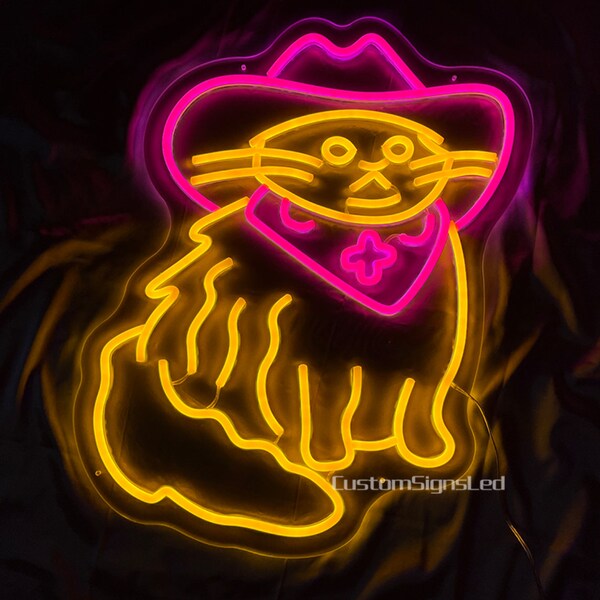 Cowboy Cat Light - Etsy