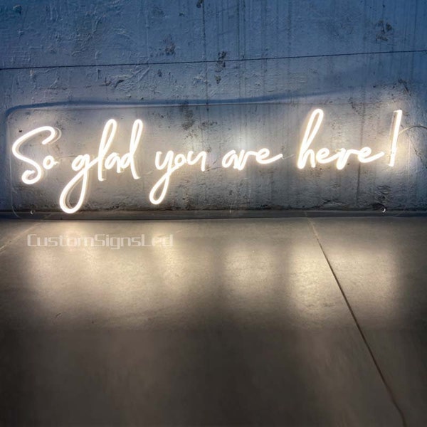 So Glad Youre Here Neon - Etsy