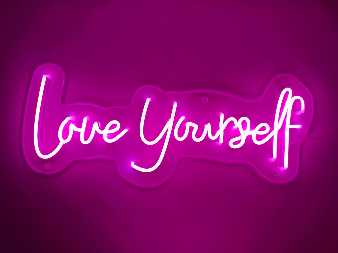 Love Yourself Led Neon Signhandmade Bedroom Decor Neon Light - Etsy