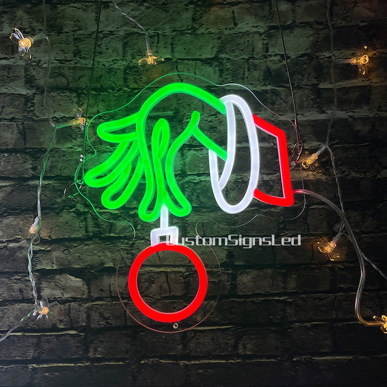 Marry Grinchmas Led Neon Sign Custom Led Grinch Neon Sign Etsy Hong Kong