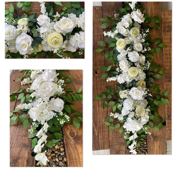 White Top Table Wedding Flowers - Etsy
